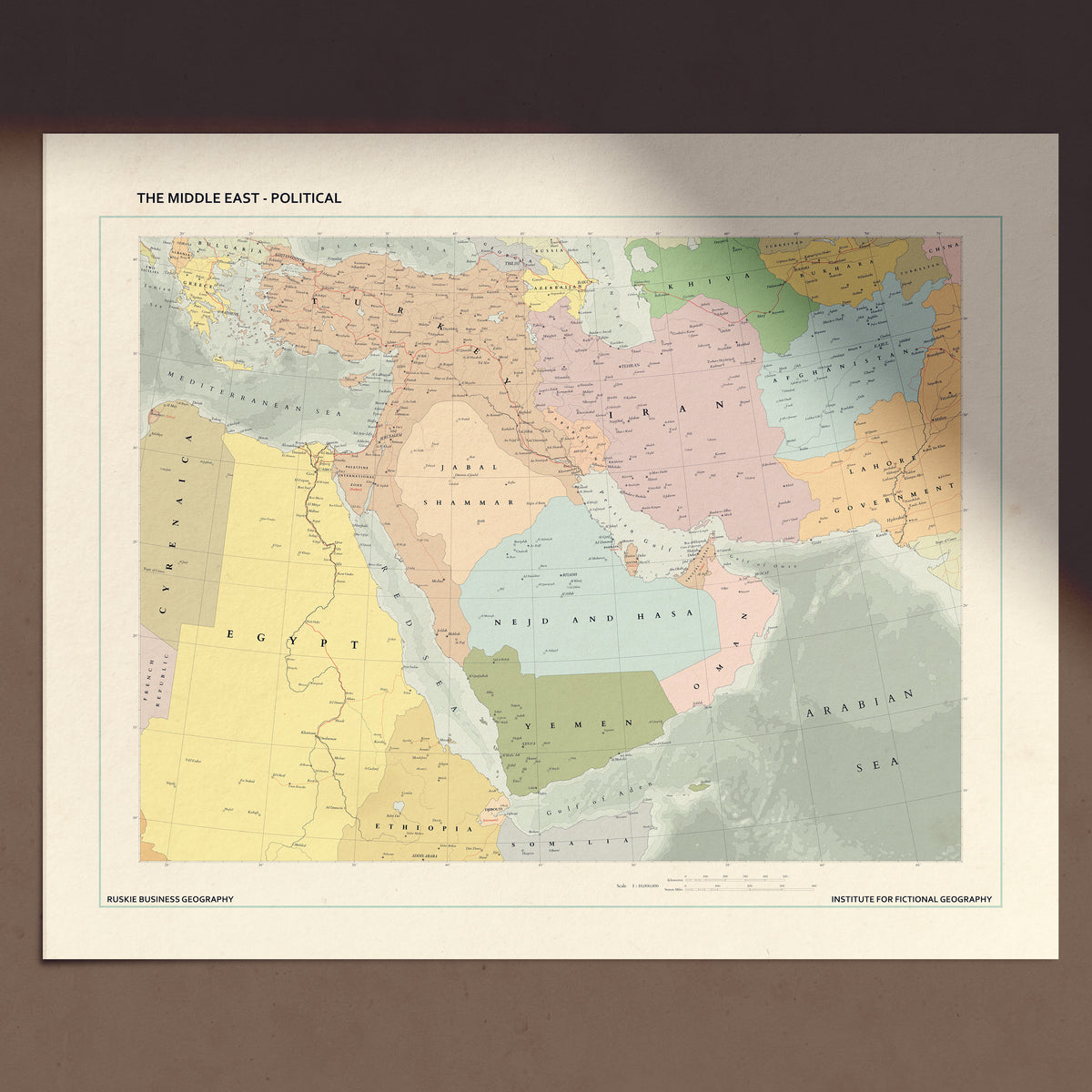 Ruskie Business Ottoman Empire & Middle East Map - Poster – Kaiser Cat ...