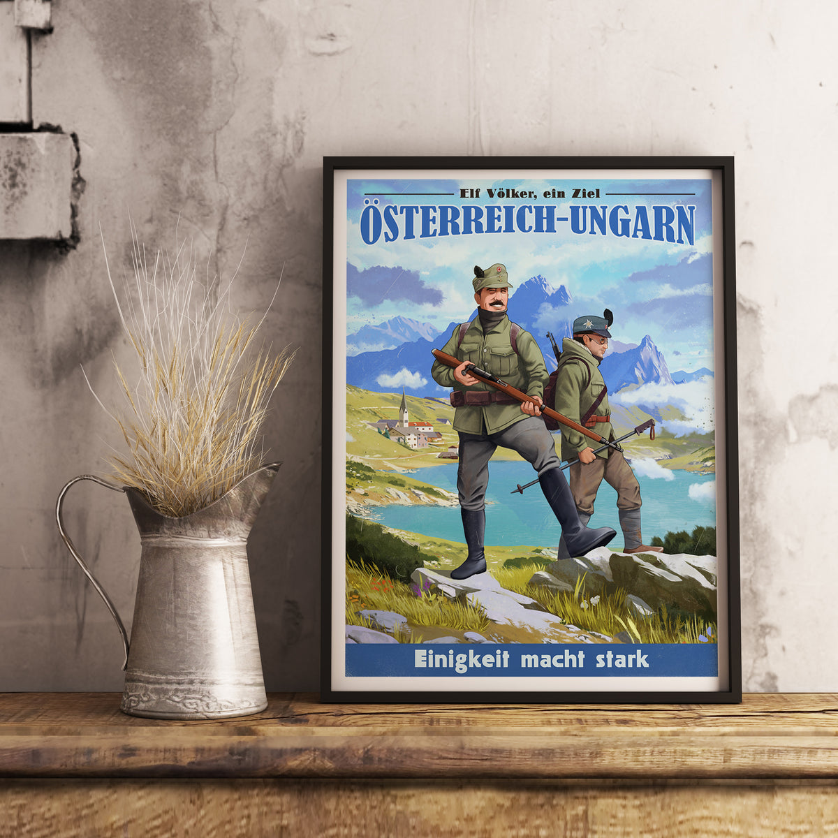 Austria-Hungary Propaganda Poster - Immer Vereint (Framed) – Kaiser Cat ...