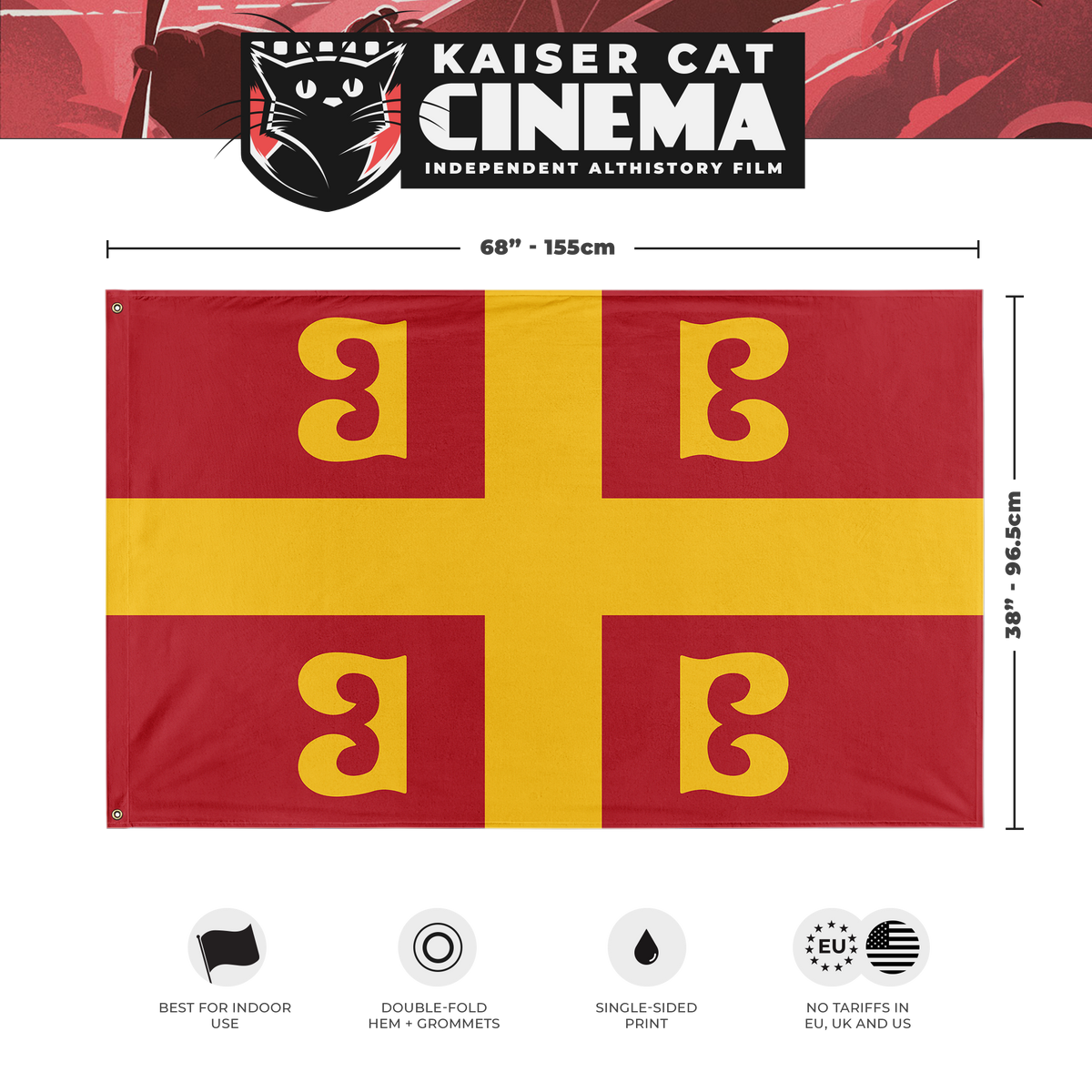 Byzantine Empire Flag (Single-Sided) – Kaiser Cat Cinema