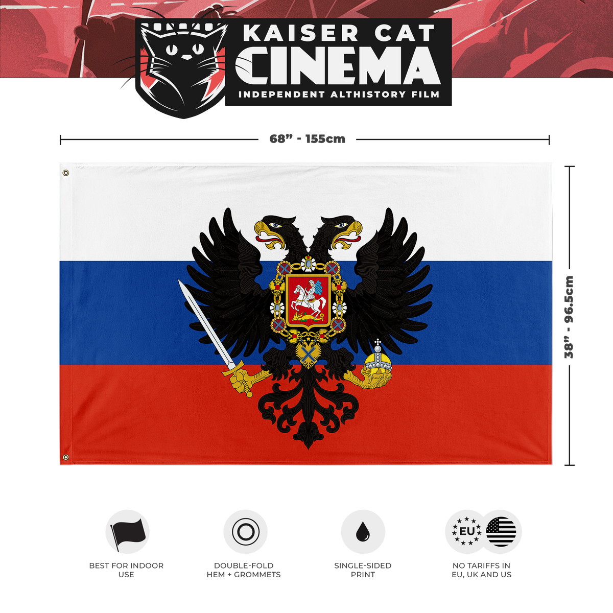 Russian Federation Flag - Kolchak Loyalists (Single-Sided) – Kaiser Cat ...