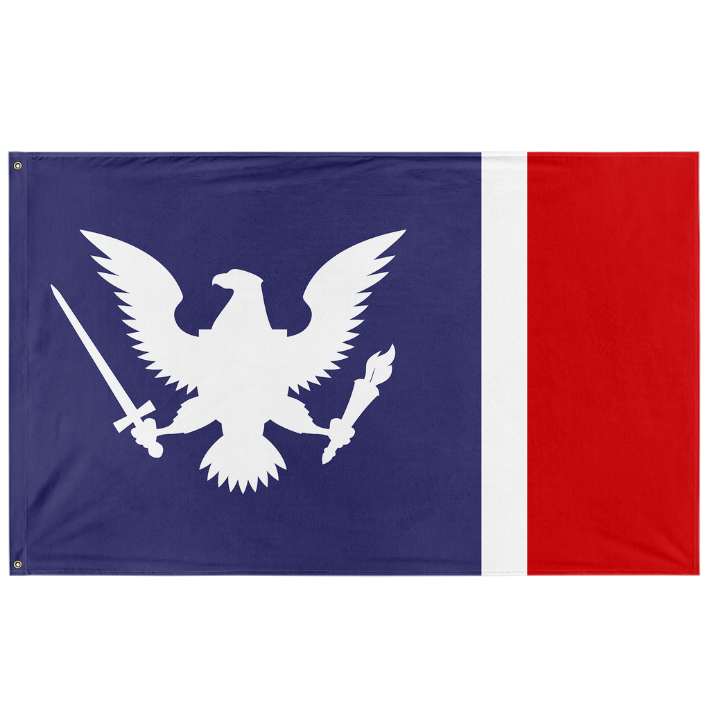 American Union State Flag - White (Single-Sided) – Kaiser Cat Cinema