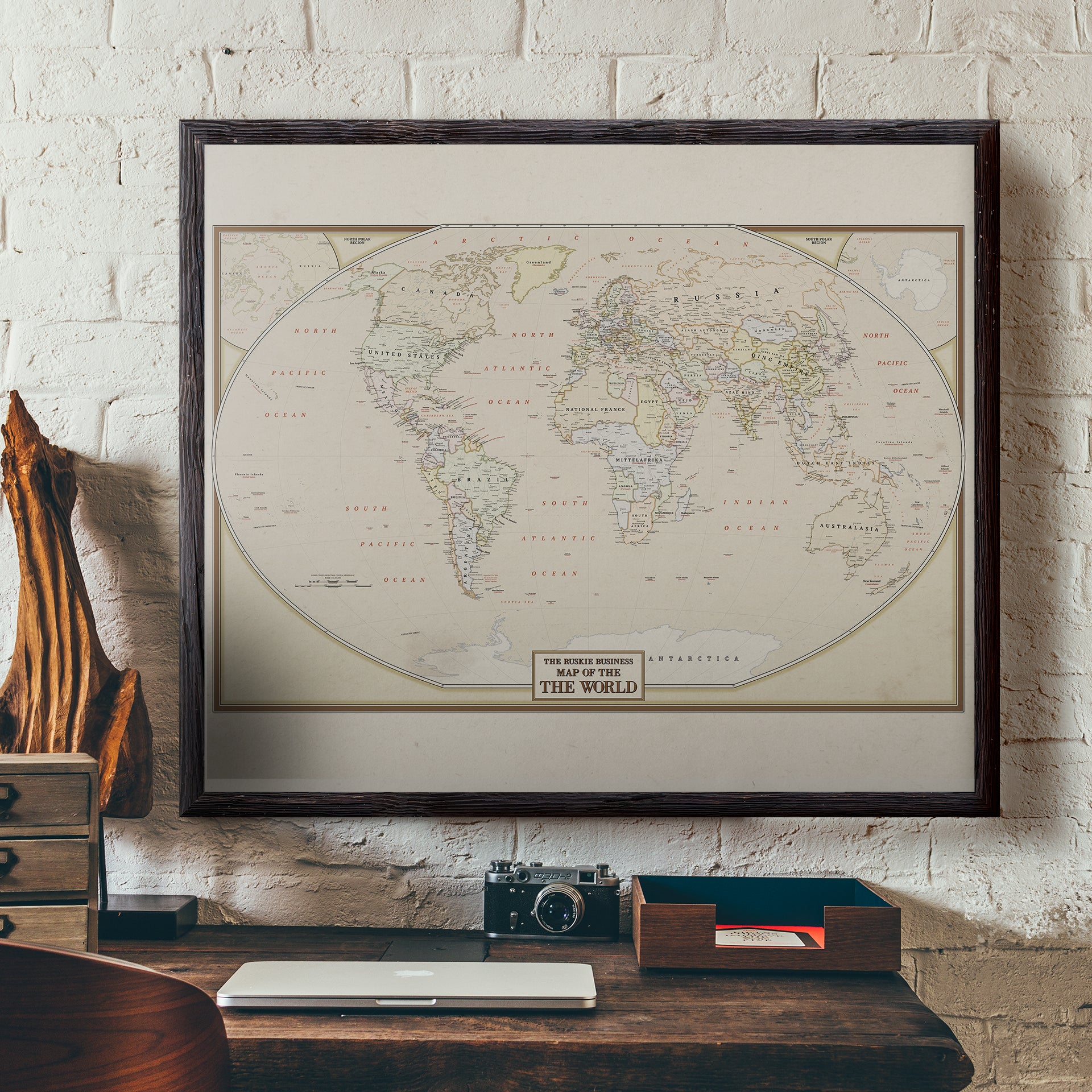 Ruskie Business - Kaiserreich World Map - Framed – Kaiser Cat Cinema ...