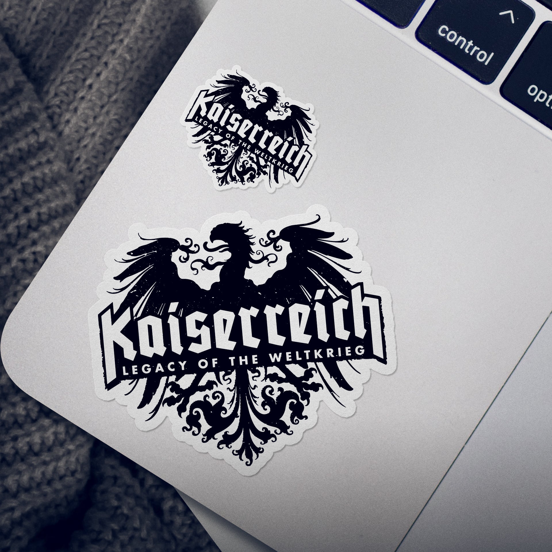 Kaiserreich Logo Stickers - 4-pack – Kaiser Cat Cinema Webshop